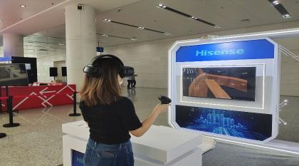 海信视像自研VR一体机亮相XRIC元宇宙数字展--丁科技网